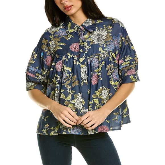 Gracia | Tops | Gracia Floral Print Shirt | Poshmark